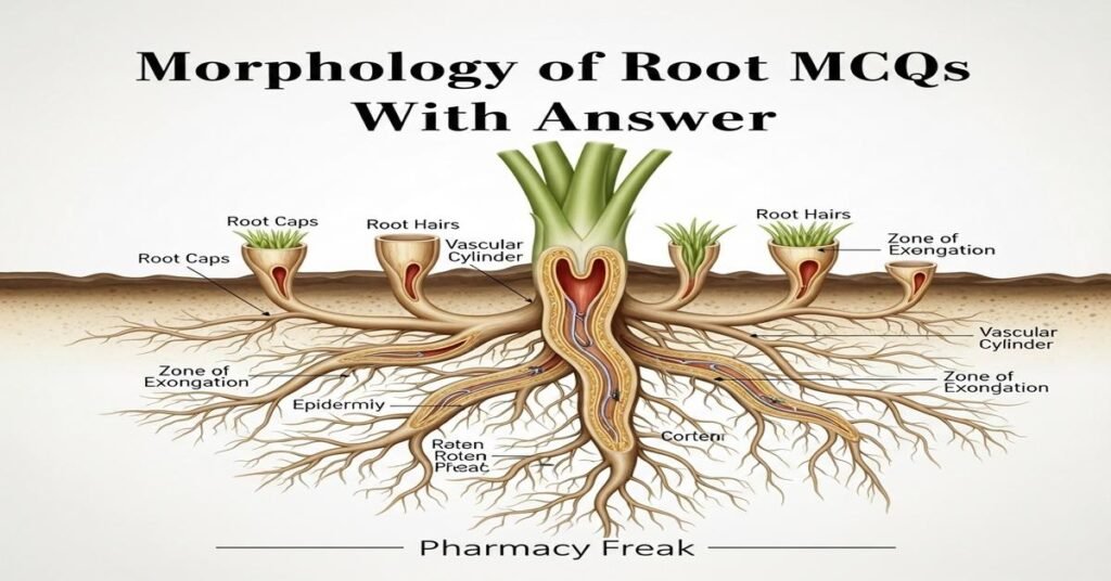 Morphology of root MCQs With Answer