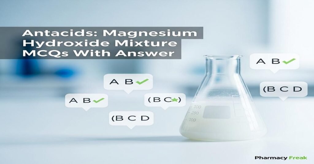 Antacids: Magnesium hydroxide mixture MCQs With Answer