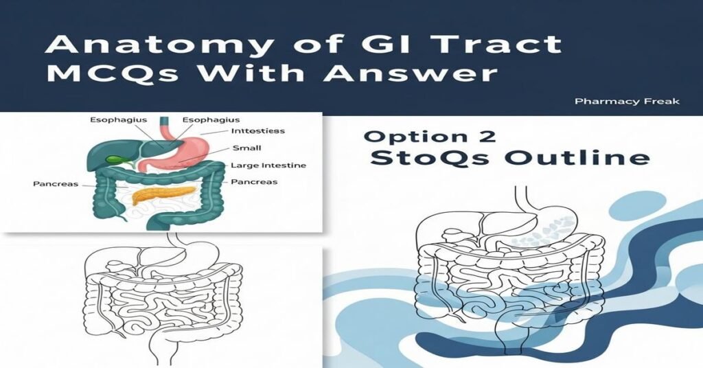 Anatomy of GI tract MCQs With Answer