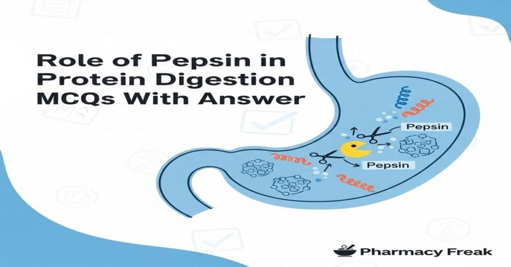 Role of pepsin in protein digestion MCQs With Answer