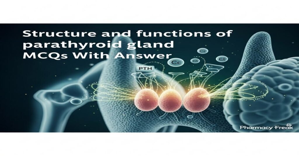 Structure and functions of parathyroid gland MCQs With Answer