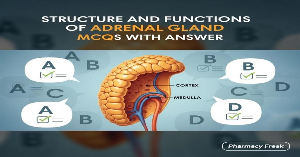 Structure and functions of adrenal gland MCQs With Answer