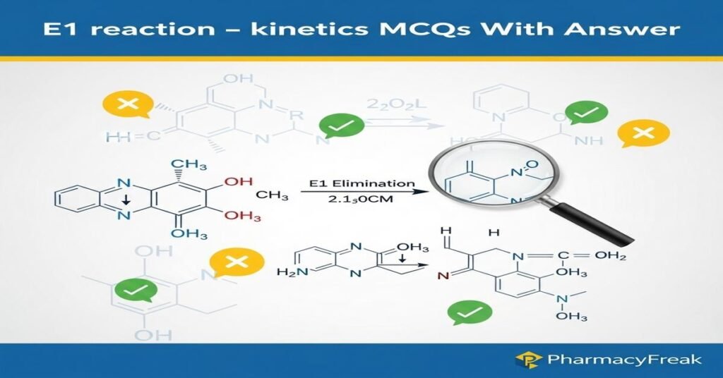 E1 reaction – kinetics MCQs With Answer