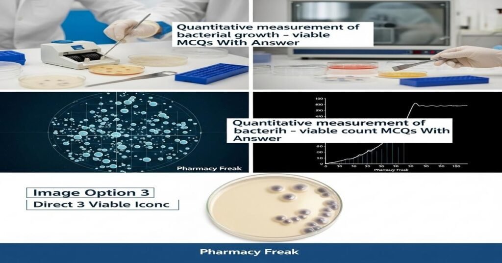 Quantitative measurement of bacterial growth – viable count MCQs With ...