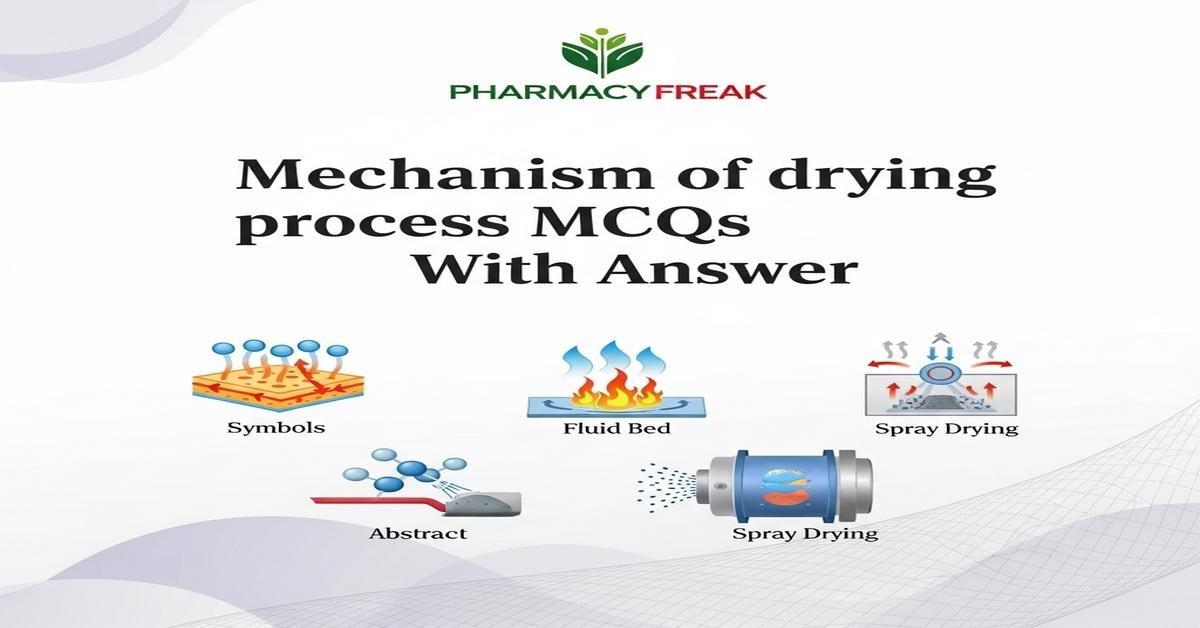 Mechanism of drying process MCQs With Answer - Pharmacy Freak