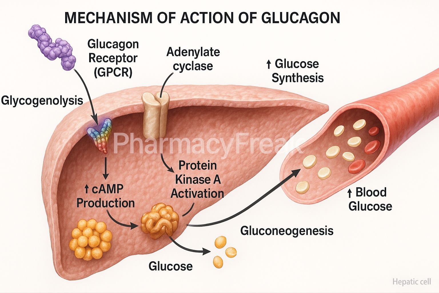 Mechanism of Action of Glucagon
