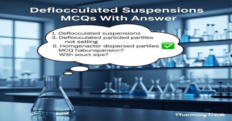 Deflocculated suspensions MCQs With Answer