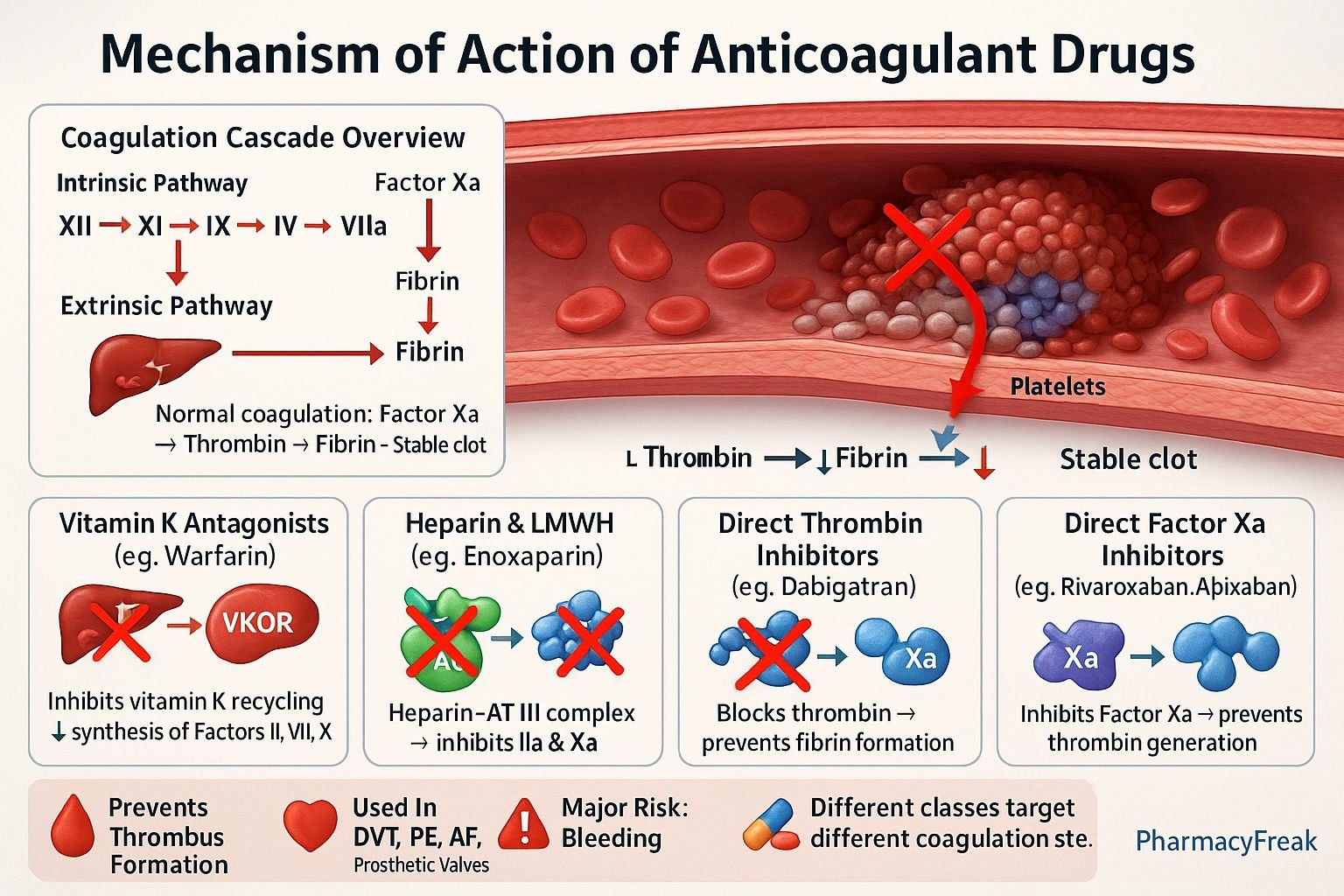 Mechanism of Action of Anticoagulant Drugs