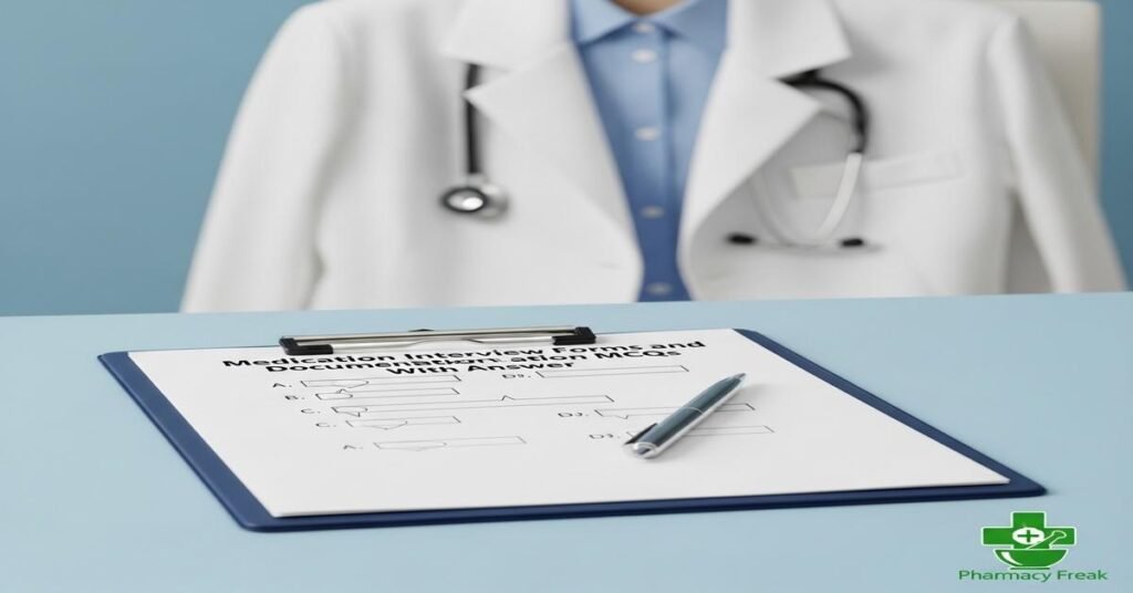 Medication interview forms and documentation MCQs With Answer