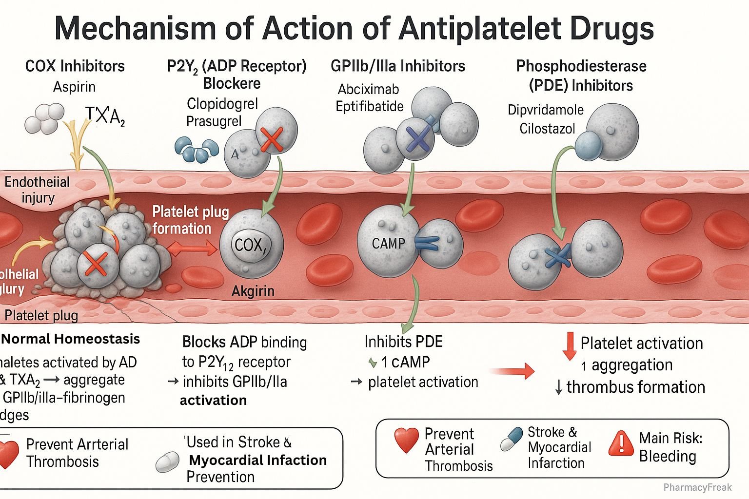 Mechanism of Action of Antiplatelet Drugs