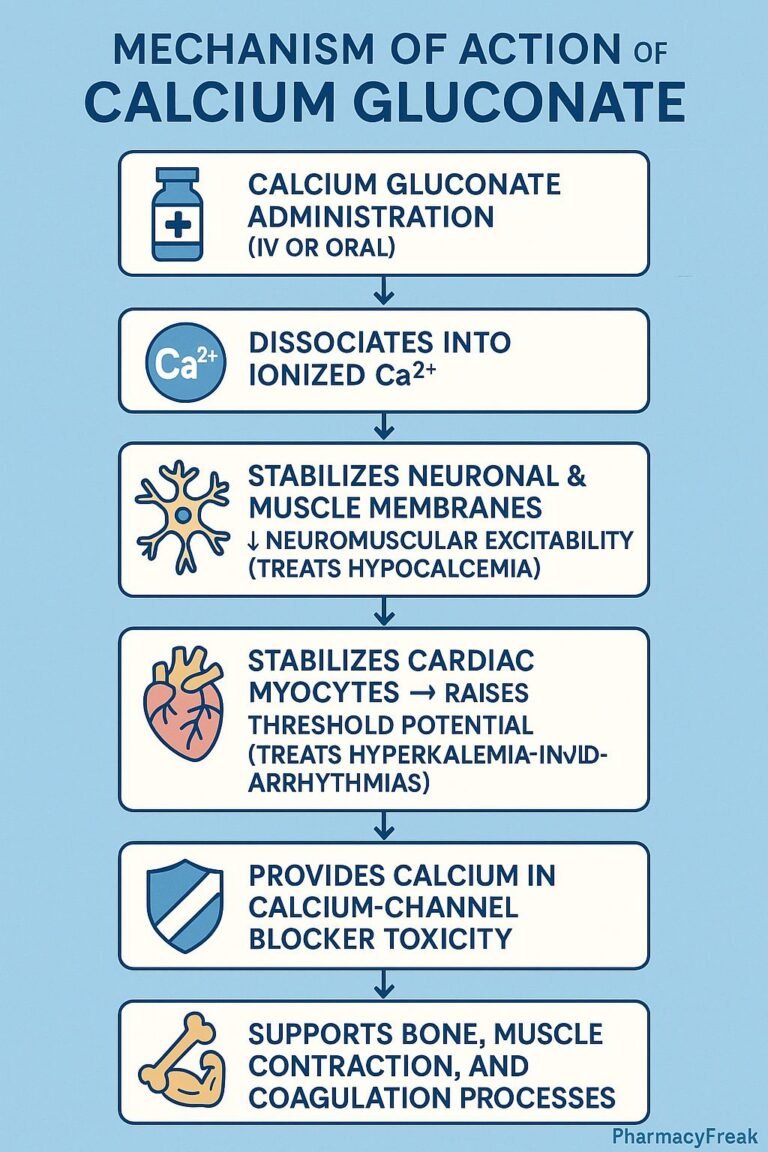 Mechanism of Action of Calcium Gluconate