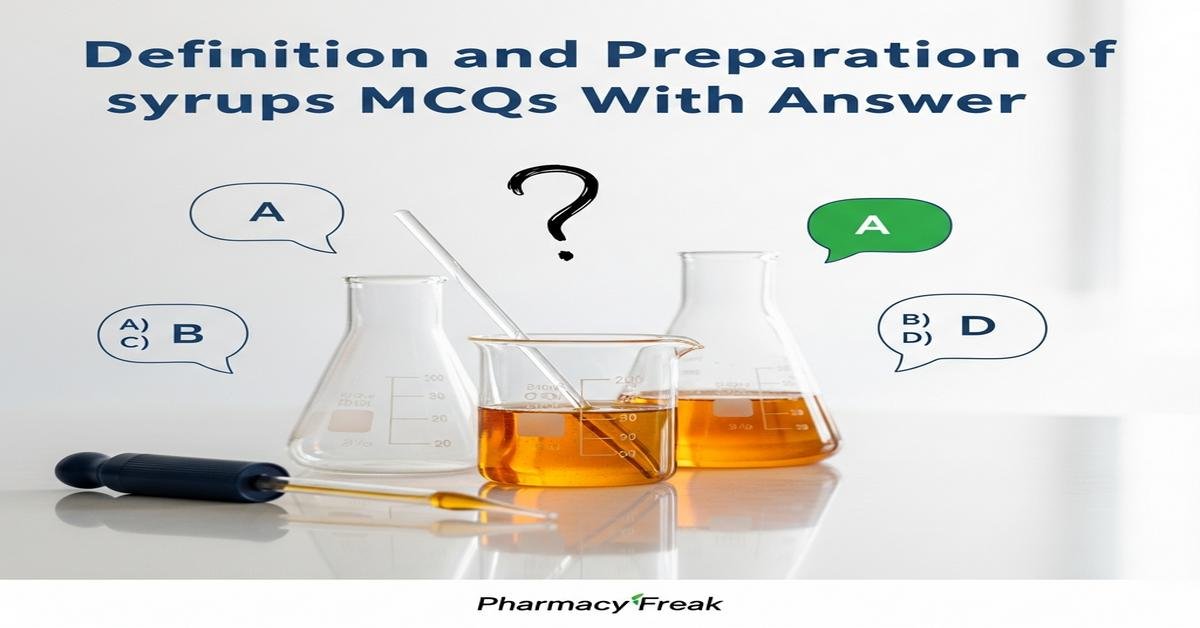 Definition and preparation of syrups MCQs With Answer