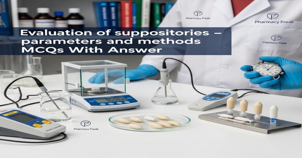 Evaluation of suppositories – parameters and methods MCQs With Answer