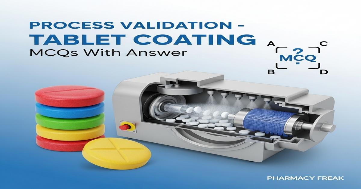 Process Validation – Tablet Coating MCQs With Answer