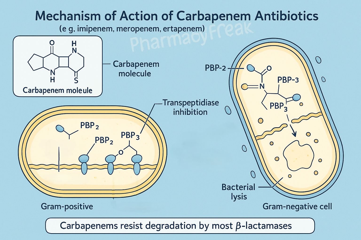Mechanism of Action of Carbapenems