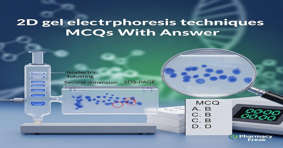 2D gel electrophoresis techniques MCQs With Answer