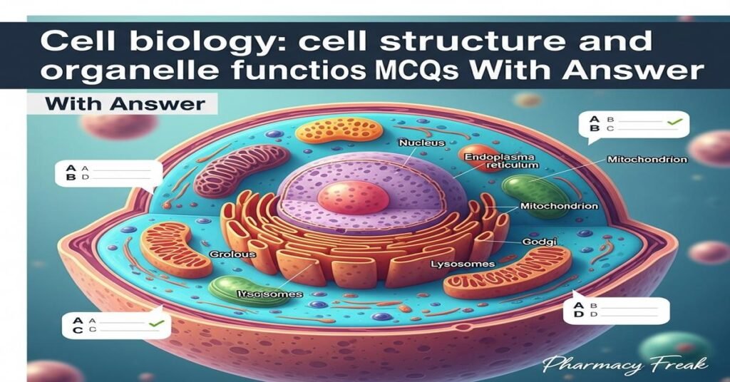 Cell biology: cell structure and organelle functions MCQs With Answer