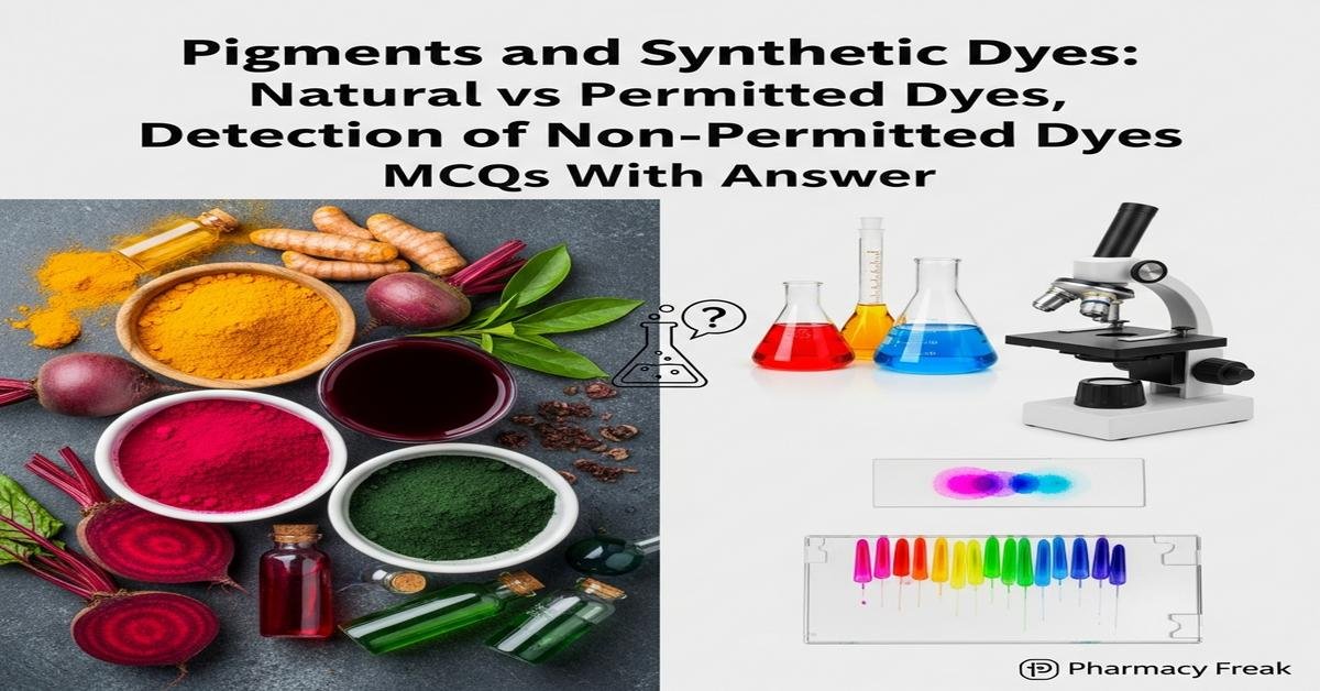 Pigments and Synthetic Dyes: Natural vs permitted dyes, detection of ...