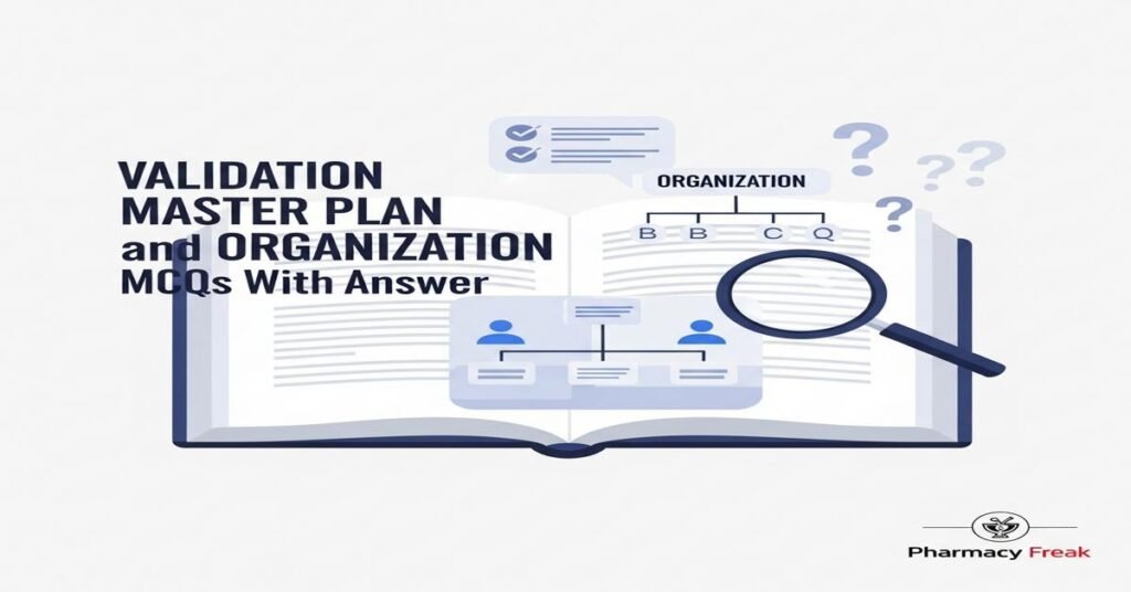 Validation Master Plan and organization MCQs With Answer