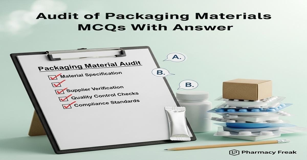 Audit of packaging materials MCQs With Answer