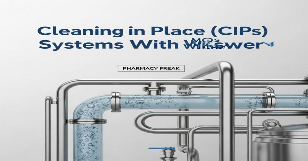 Cleaning in Place (CIP) systems MCQs With Answer